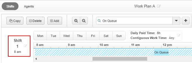 Configure the work plan's daily shifts - PureCloud Resource Center