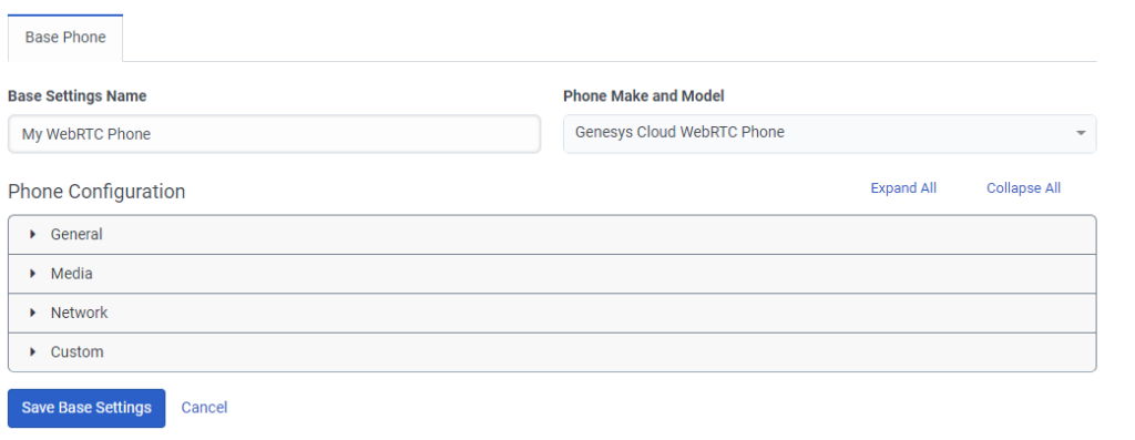 Configure the Genesys Cloud WebRTC phone - Genesys Cloud Resource Center Configure the Genesys Cloud WebRTC phone - Genesys Cloud Resource Center