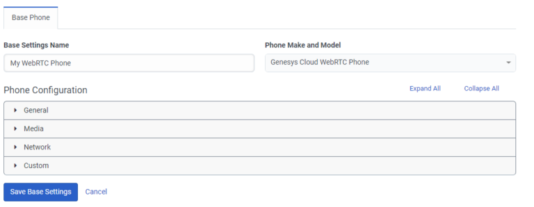 Configure the Genesys Cloud WebRTC phone - Genesys Cloud Resource Center