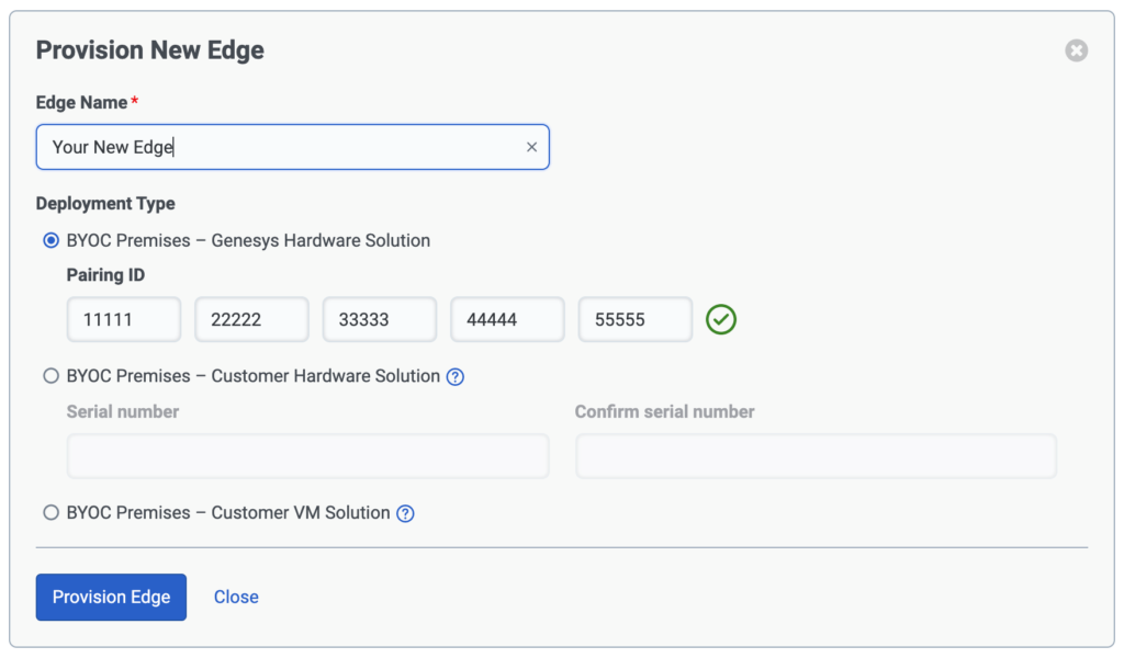 Pair the Edge using a USB flash drive - Genesys Cloud Resource Center