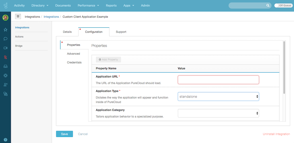 Set up a Client Application integration - Genesys Cloud Resource Center
