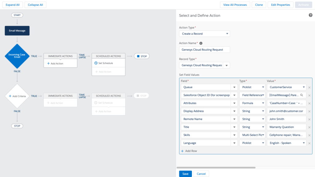 Use Process Builder to route Salesforce emails - Genesys Cloud Resource Center