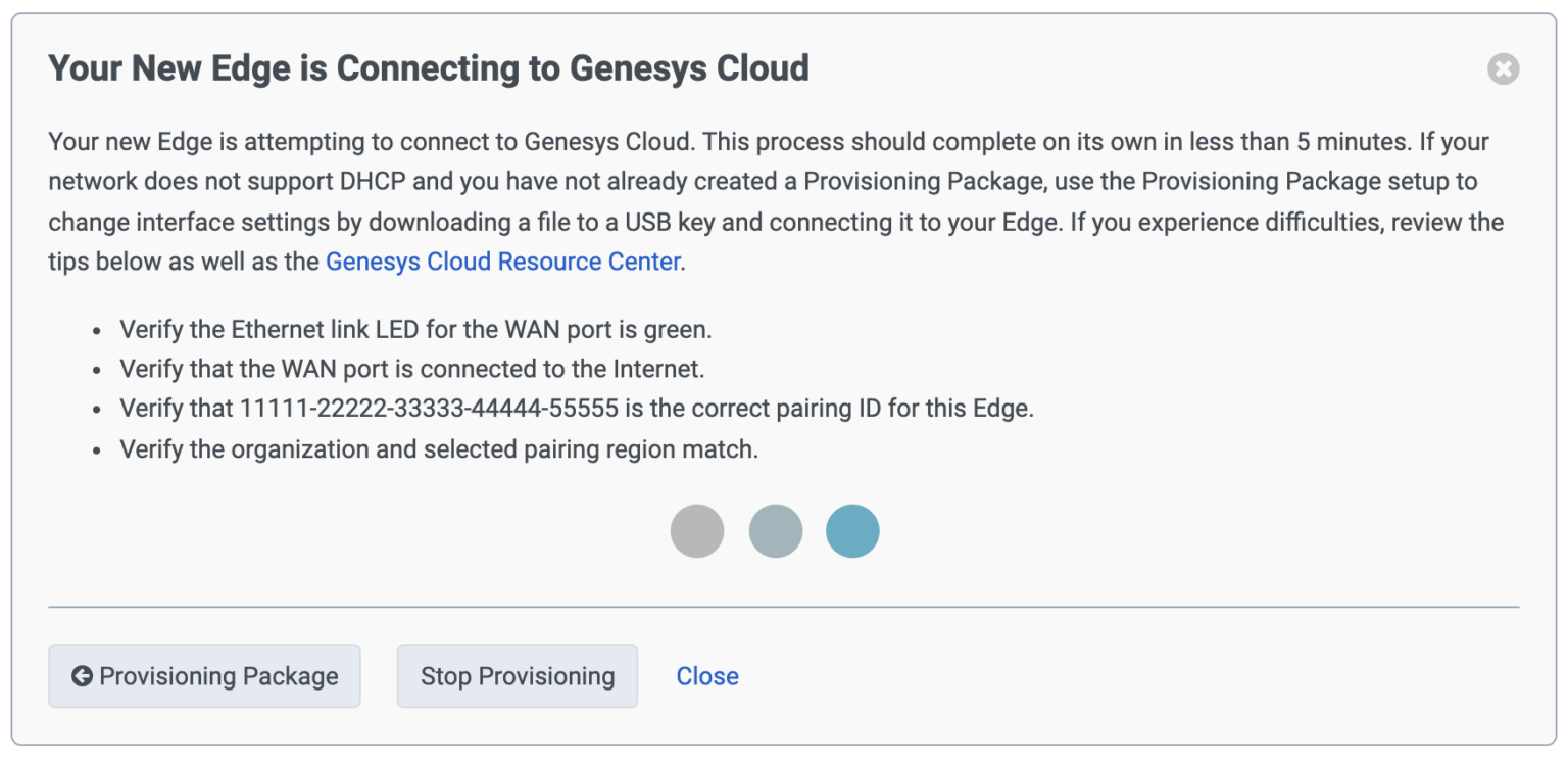 Pair the Edge using a USB flash drive - Genesys Cloud Resource Center