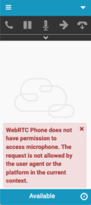 Error messages with WebRTC phones - Genesys Cloud Resource Center