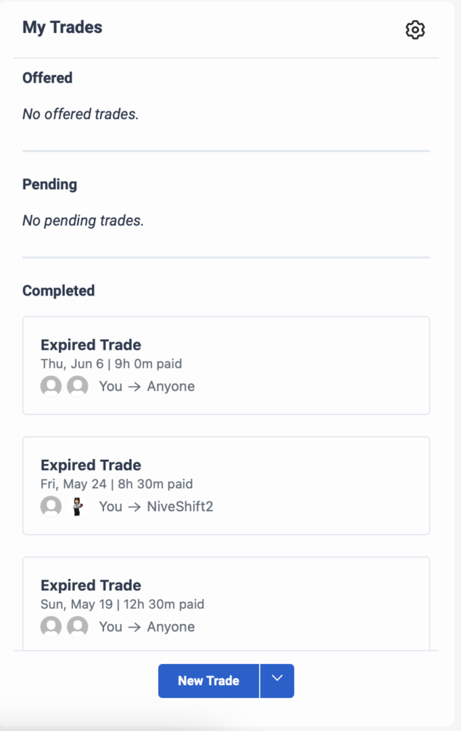 Navigate the Shift Trades panel - Genesys Cloud Resource Center