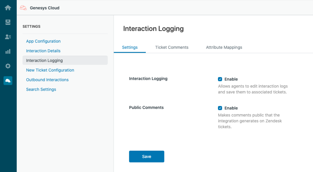 Configure interaction logging - Genesys Cloud Resource Center