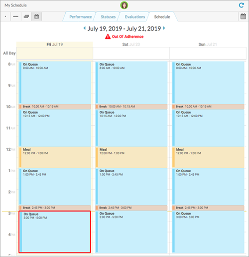 View out of adherence notification - PureCloud Resource Center View out of adherence notification - PureCloud Resource Center