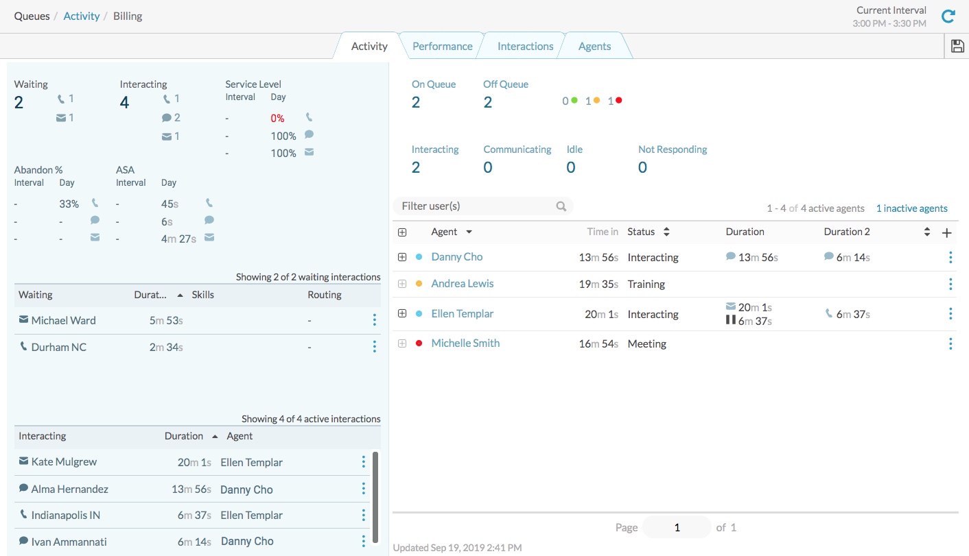 Queues Activity Detail view - PureCloud Resource Center Queues Activity Detail view - PureCloud Resource Center