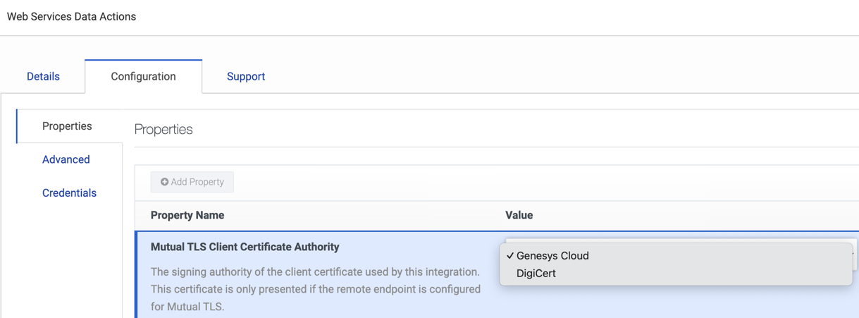 MTLS support for data actions - Genesys Cloud Resource Center
