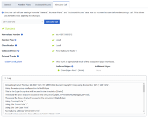 Test destination phone numbers with the call simulator - Genesys Cloud ...