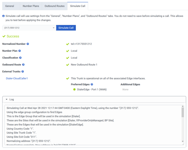 Test destination phone numbers with the call simulator - Genesys Cloud ...