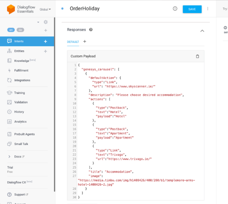Work with cards in bot conversations - Genesys Cloud Resource Center