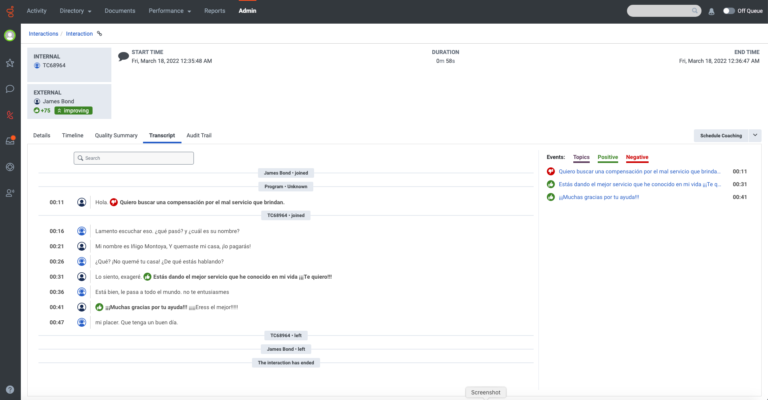 Work with a digital transcript - Genesys Cloud Resource Center