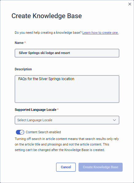 Add a knowledge base V2 - Genesys Cloud Resource Center