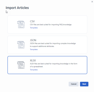 Import or export articles in a knowledge base v2 - Genesys Cloud Resource Center