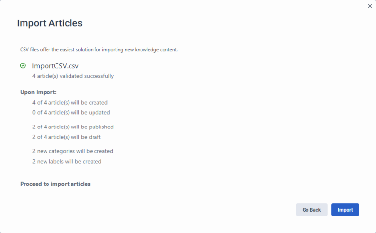 Import or export articles in a knowledge base v2 - Genesys Cloud ...