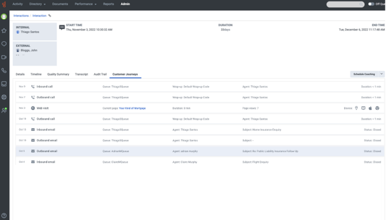 View an interaction's customer journey - Genesys Cloud Resource Center