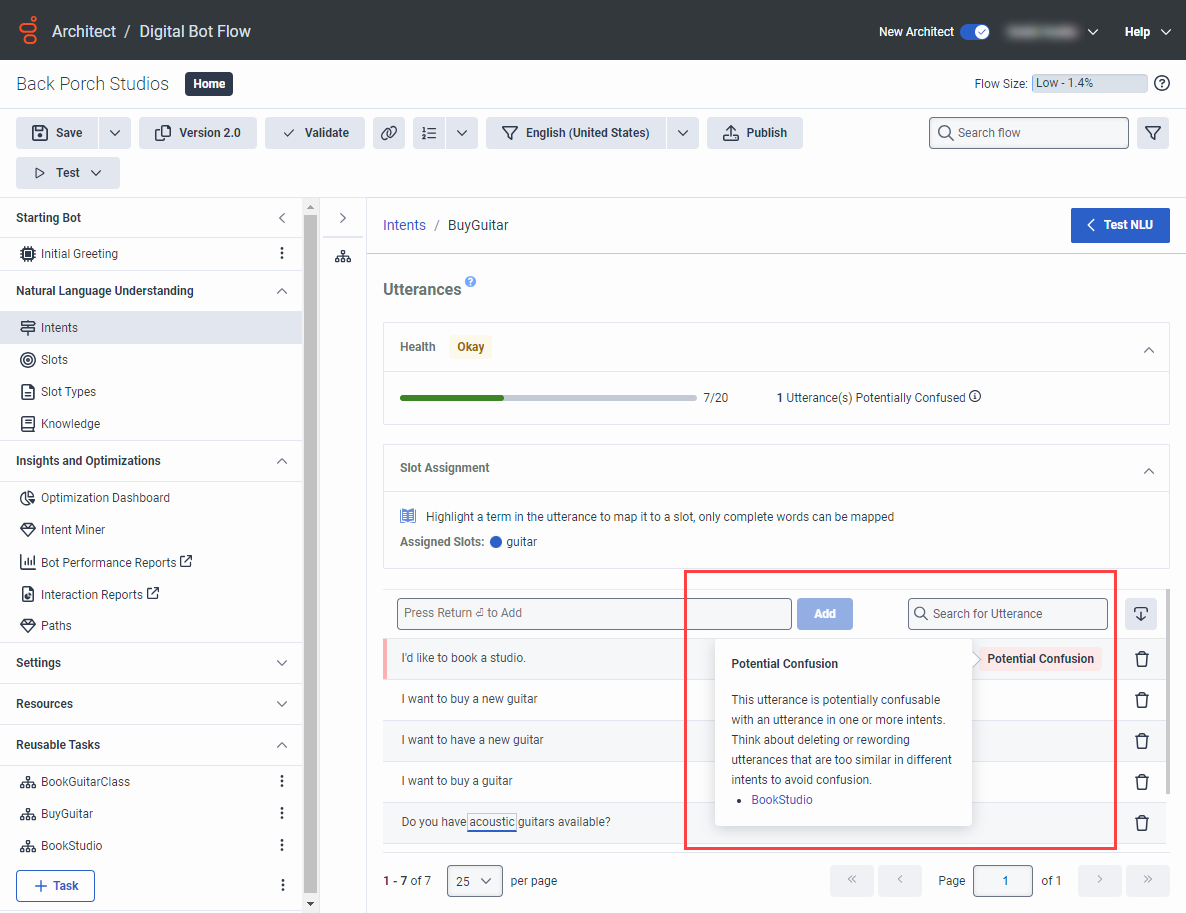 Work with intent health - Genesys Cloud Resource Center