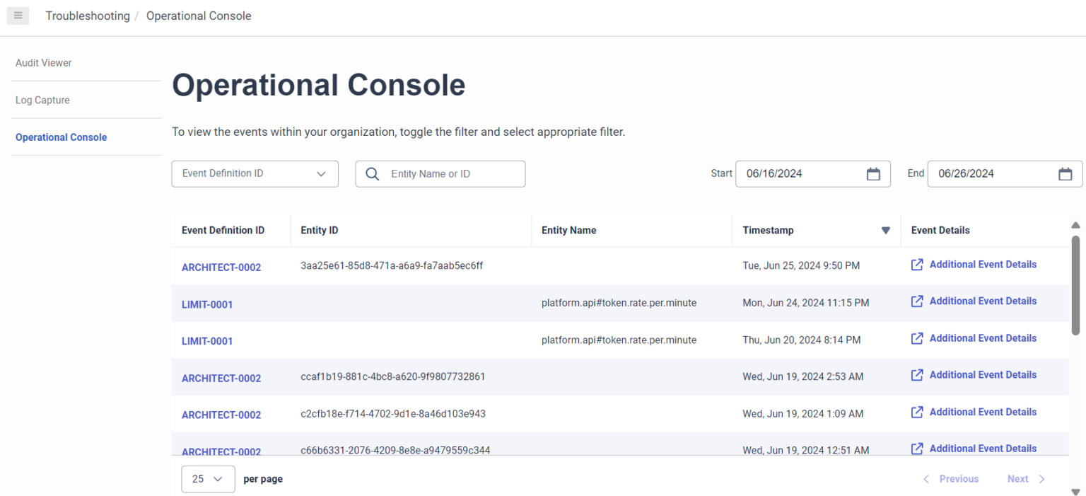 Troubleshoot using the Genesys Cloud Operational Console - Genesys ...
