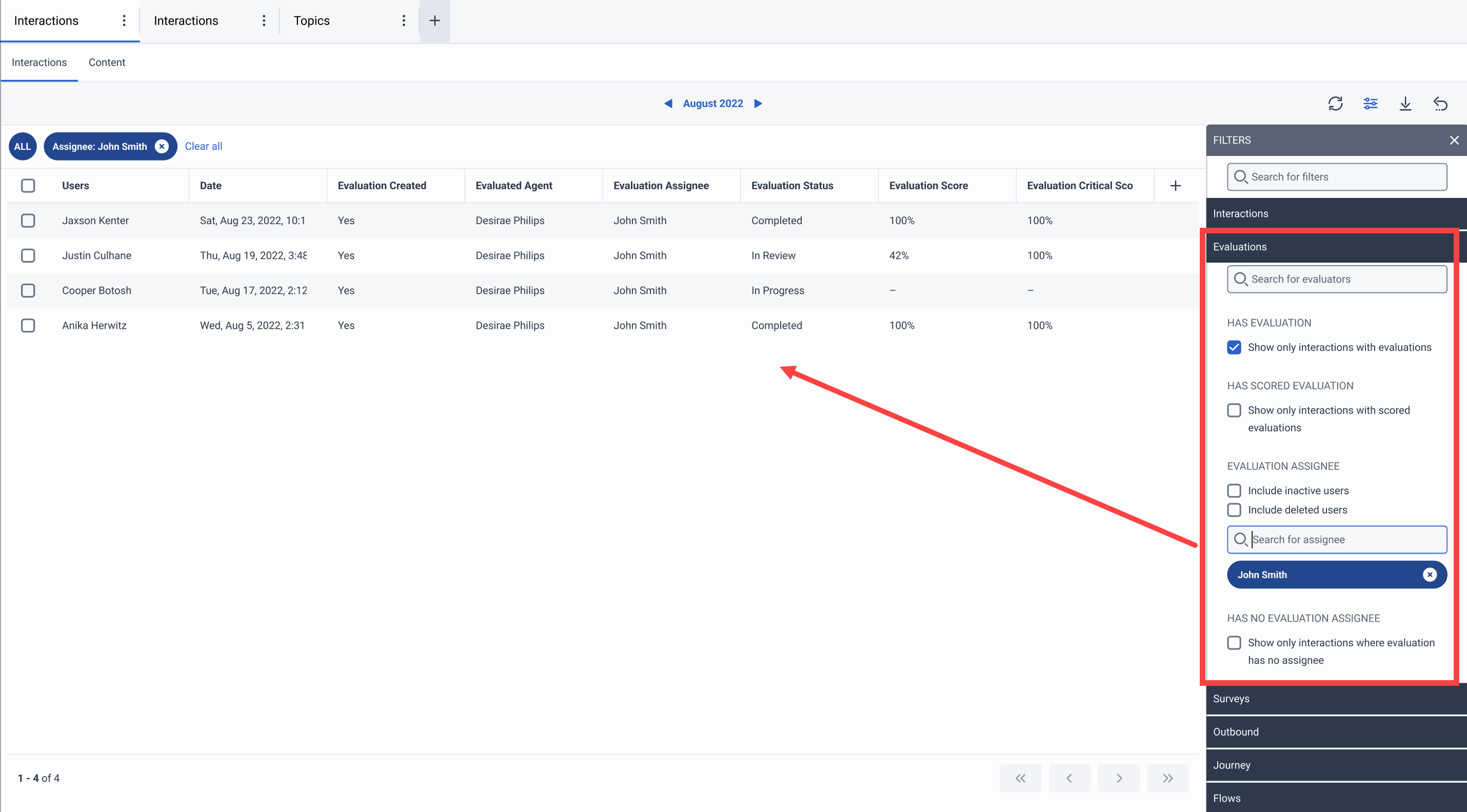 Assign an evaluation to an assignee - Genesys Cloud Resource Center