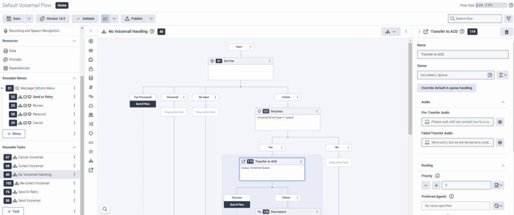 Customize the voicemail not available behavior - Genesys Cloud Resource ...