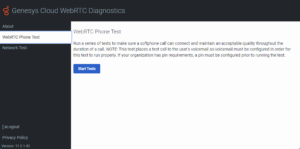 Run the standalone Genesys Cloud WebRTC Diagnostics app - Genesys Cloud ...