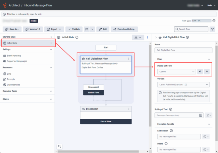 Add an inbound message flow that calls a digital bot flow - Genesys ...