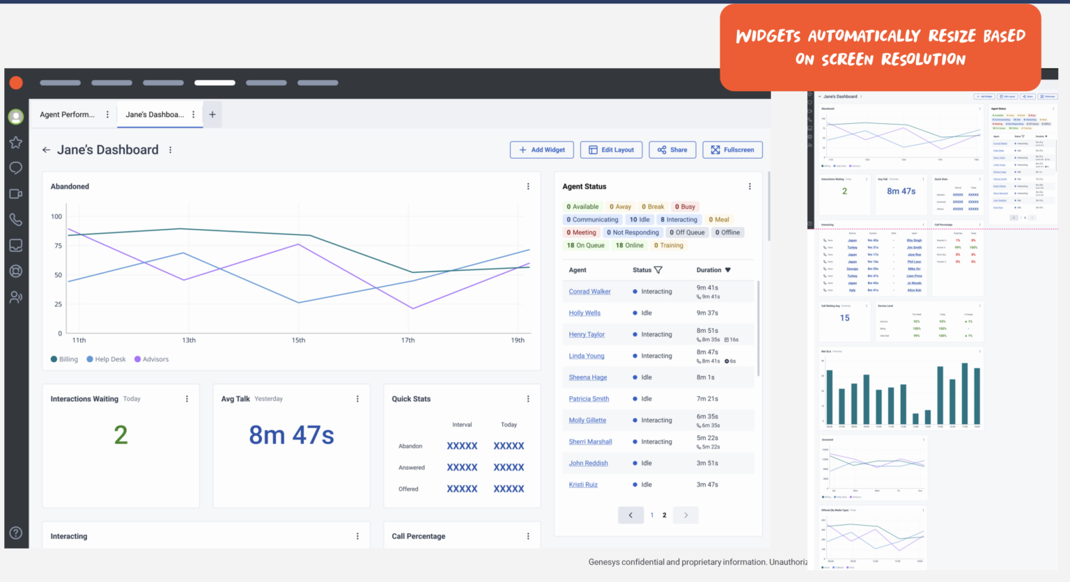 Dashboard UI updates - Genesys Cloud Resource Center