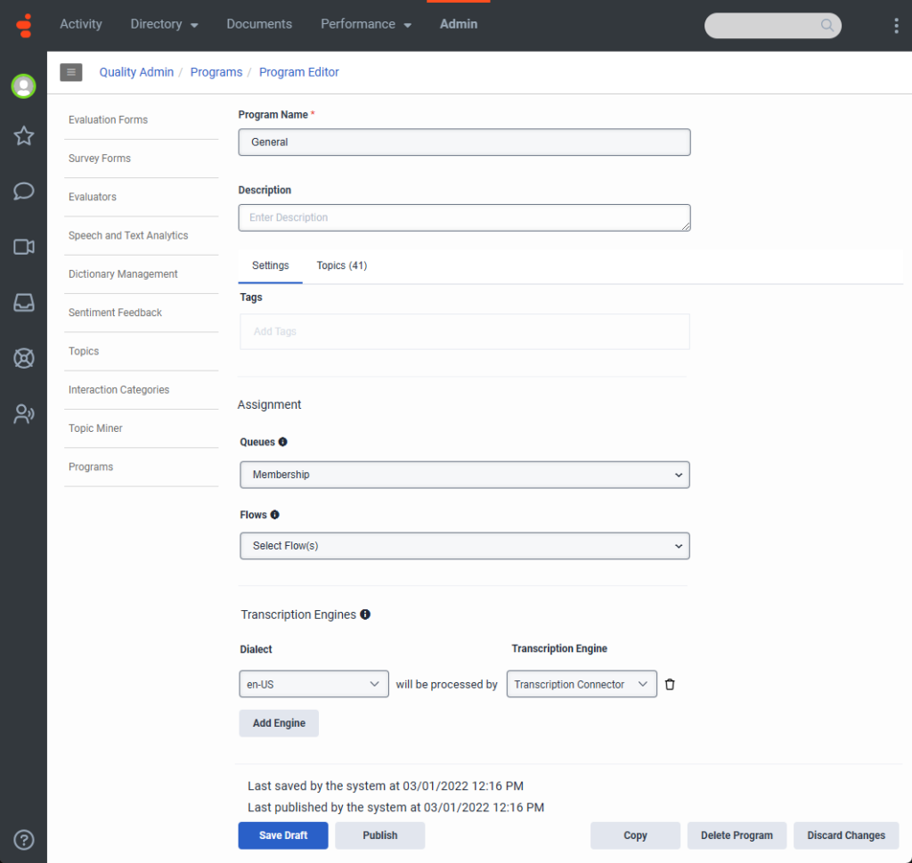 Configure voice transcription - Genesys Cloud Resource Center