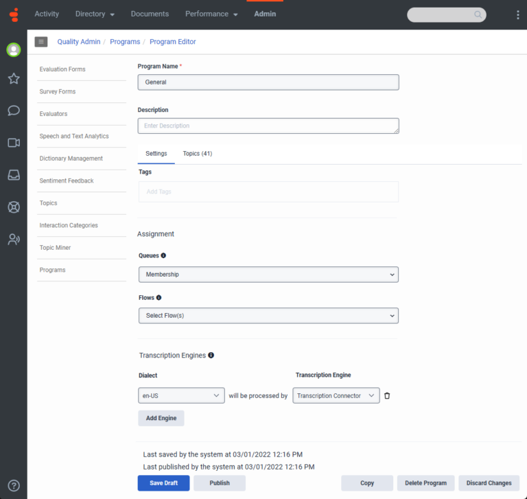 Configure voice transcription - Genesys Cloud Resource Center