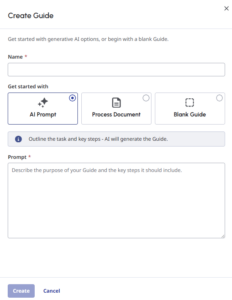 Create guides using AI prompts - Genesys Cloud Resource Center